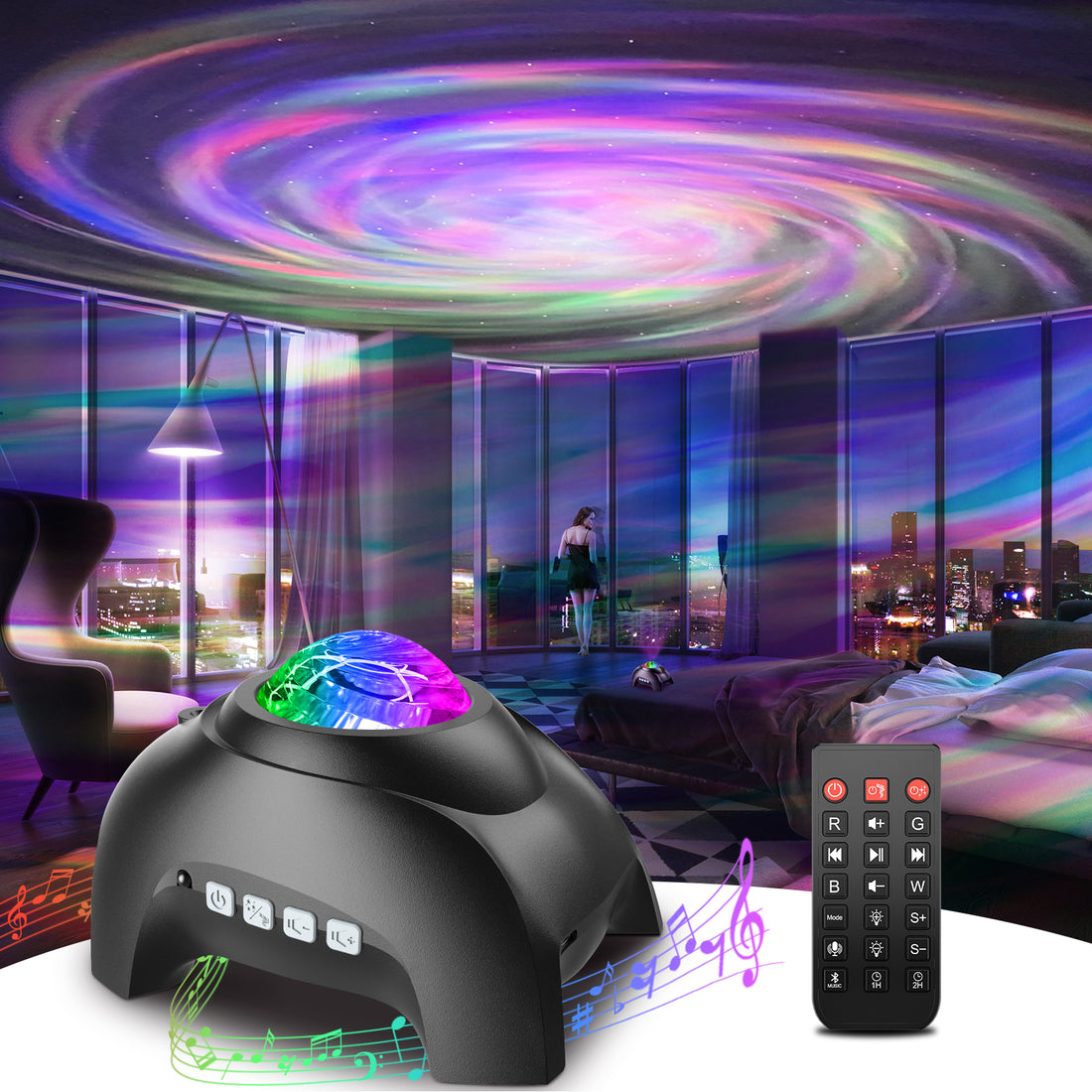 Rossetta Star Projector, Galaxy Projector for Bedroom, LED Night Light ...