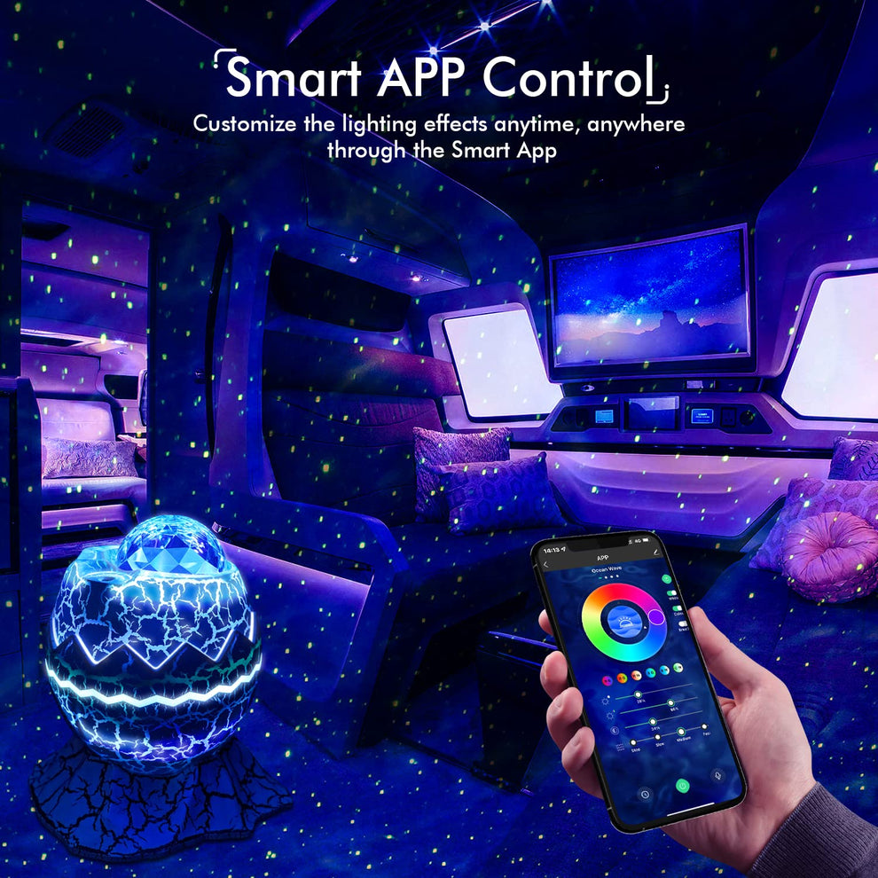 Rossetta Galaxy Projector, Star Projector Light for Bedroom, APP ...